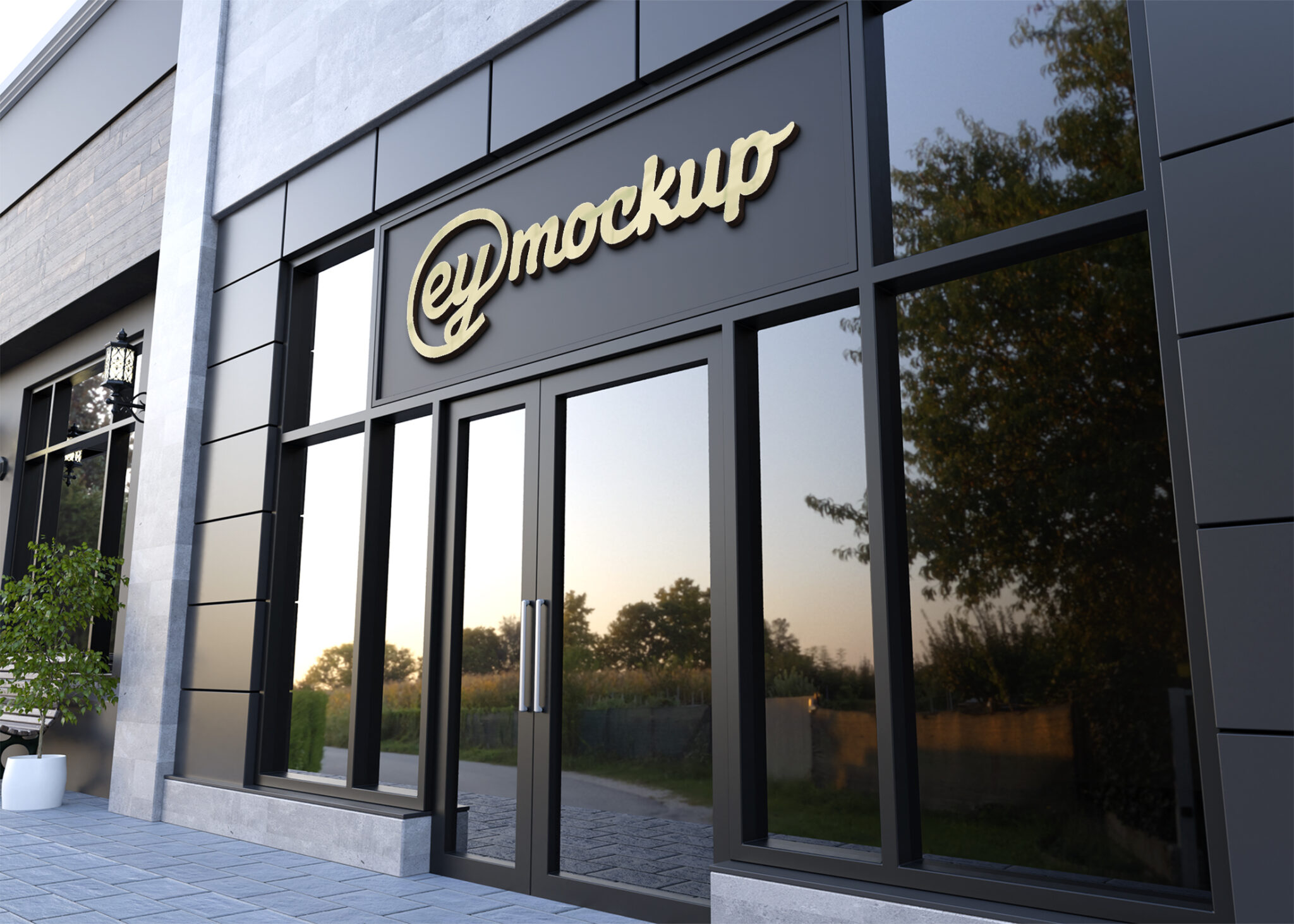 Fashion Shop Logo Mockup | eyMockup