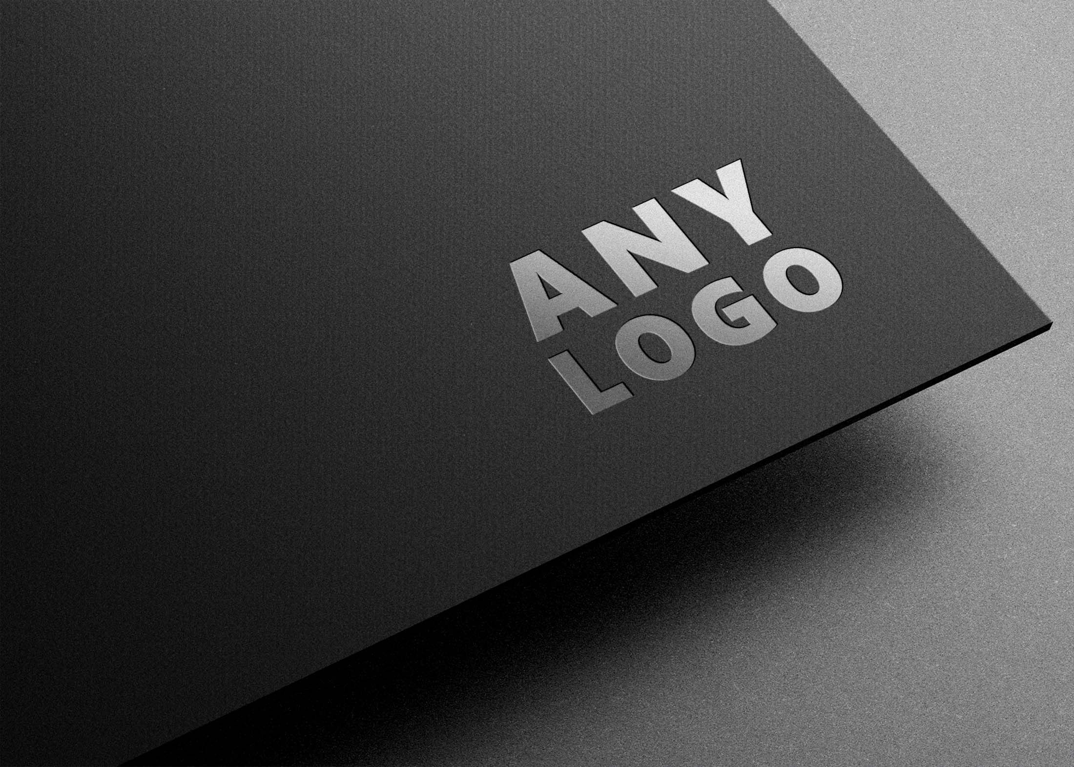 Black Paper Logo Mockup | eyMockup