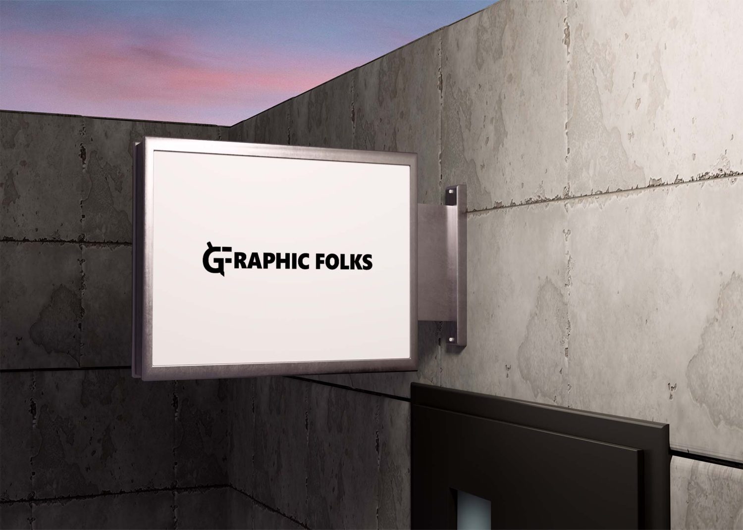 Copper Sign Mockup | eyMockup