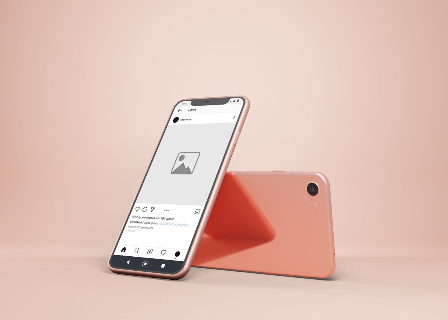 Free Phone PSD Mockup | eyMockup