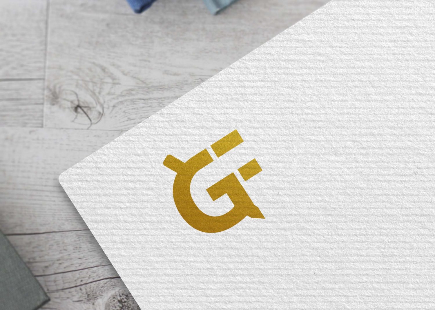 Gold Embossed Logo Mockup | eyMockup
