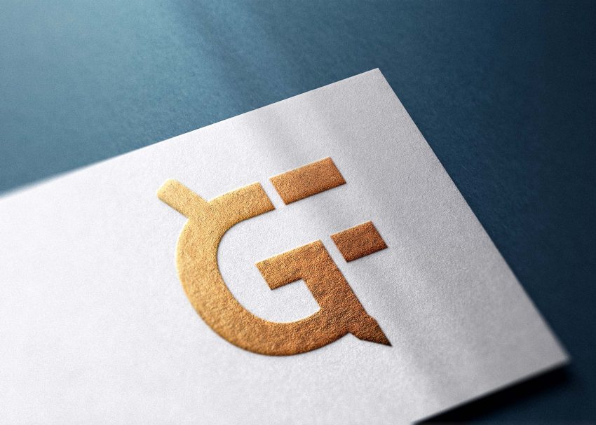 Gold Texture Effect Logo Mockup | eyMockup