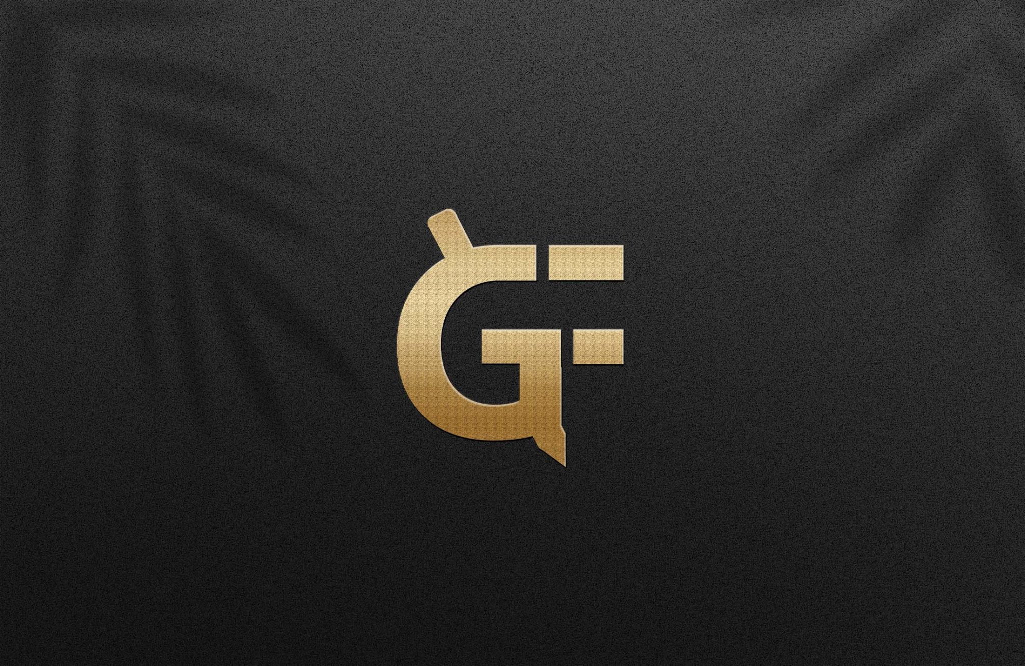 Gold letterpress Logo Mockup | eyMockup