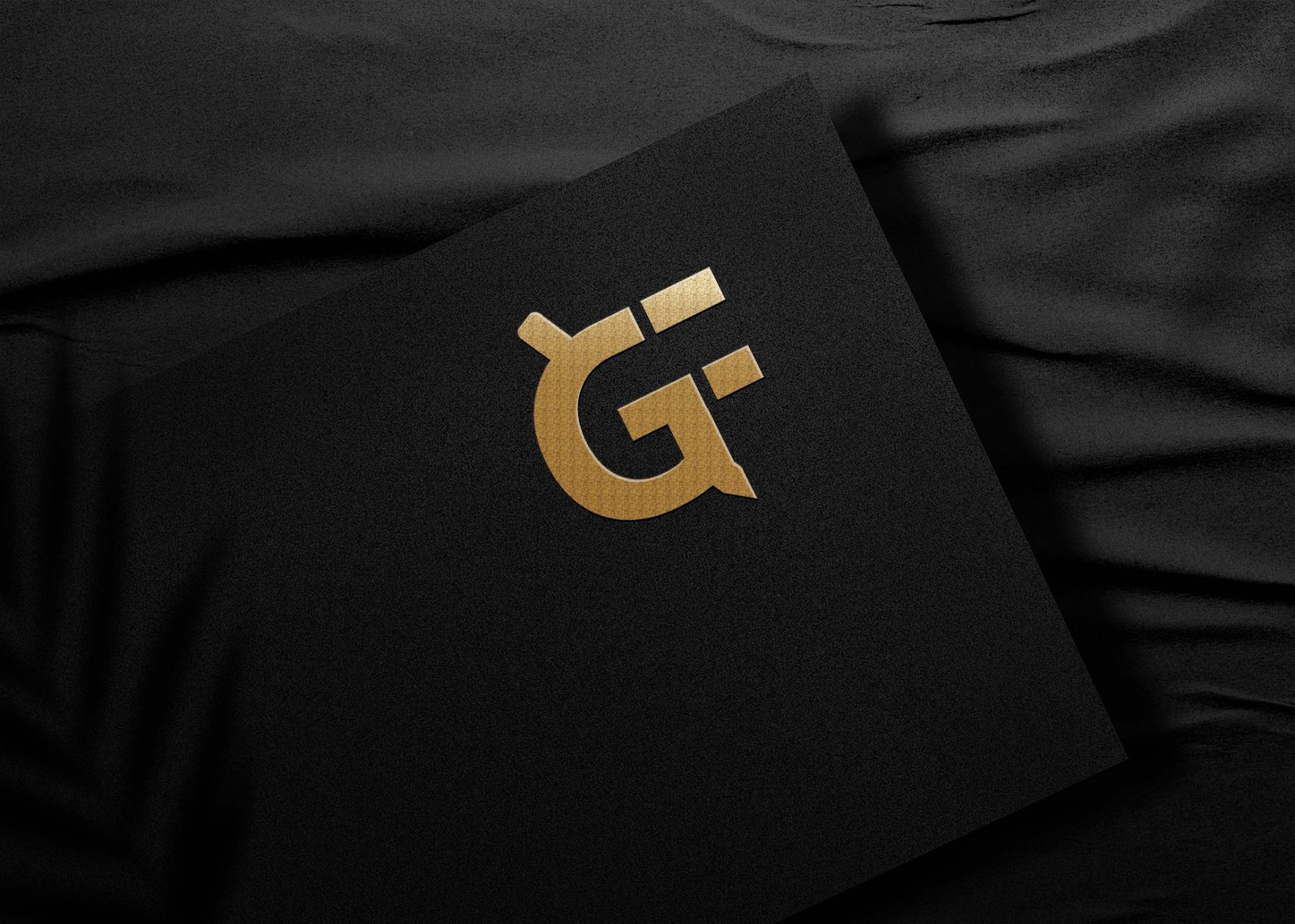 Gold letterpress Logo Mockup | eyMockup