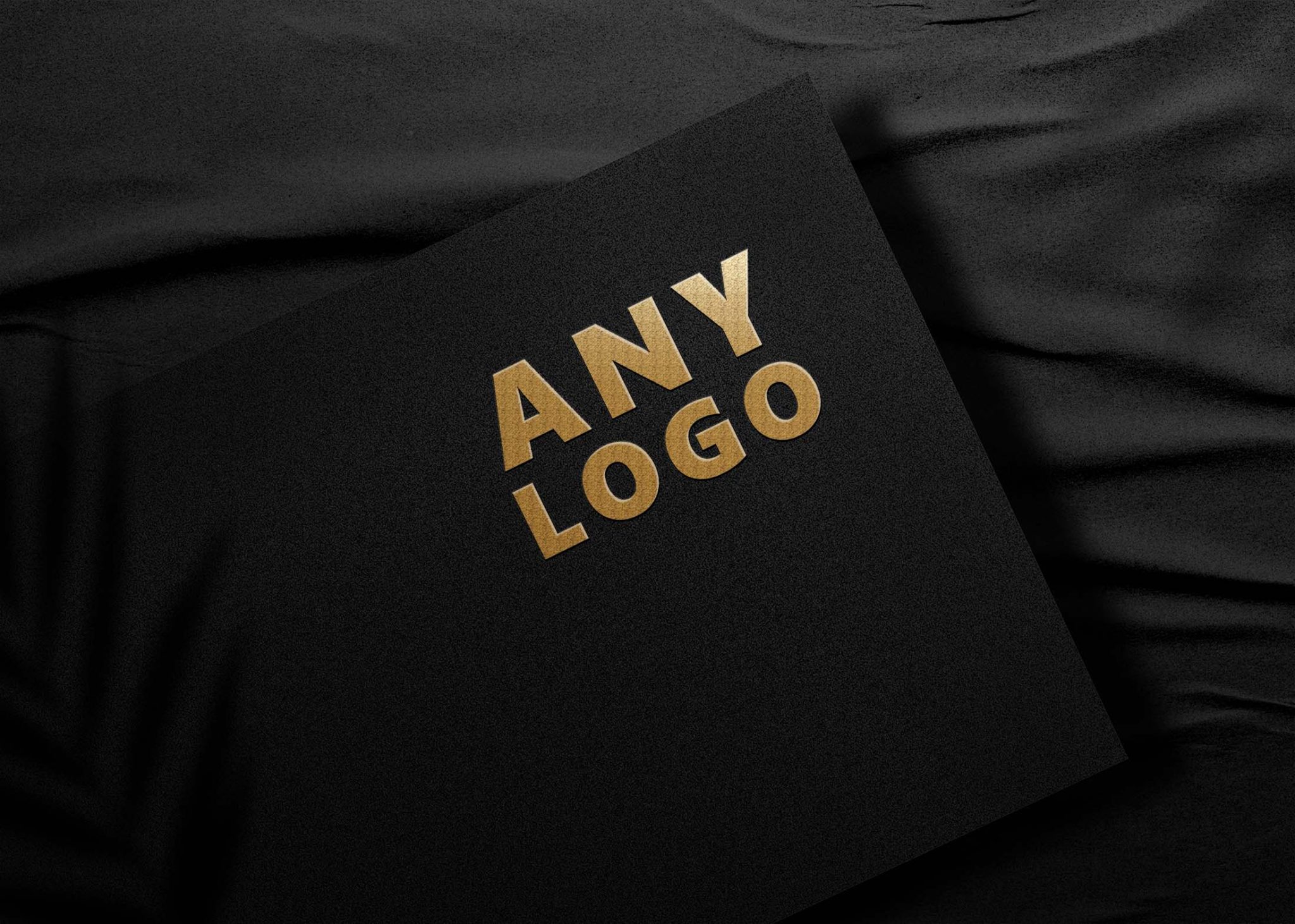 Gold letterpress Logo Mockup | eyMockup