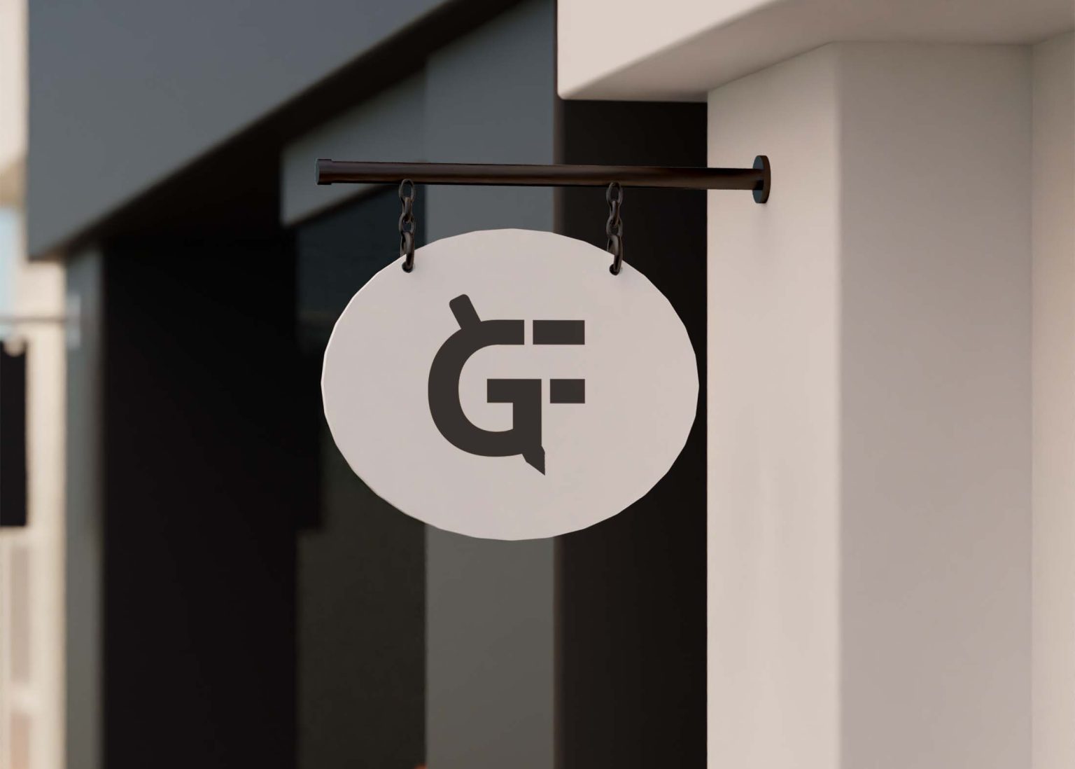 Hanging Sign Logo Mockup | eyMockup