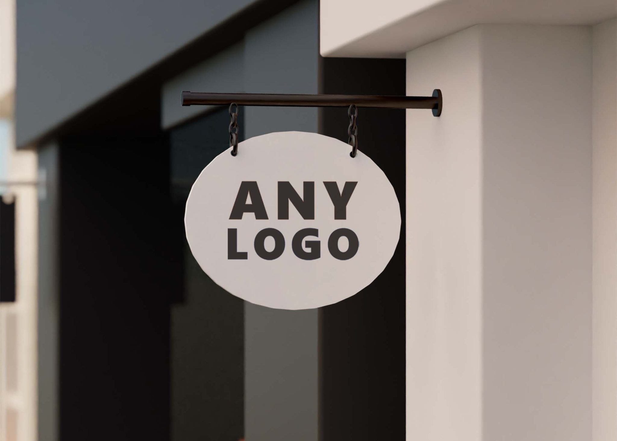 Hanging Sign Logo Mockup | eyMockup