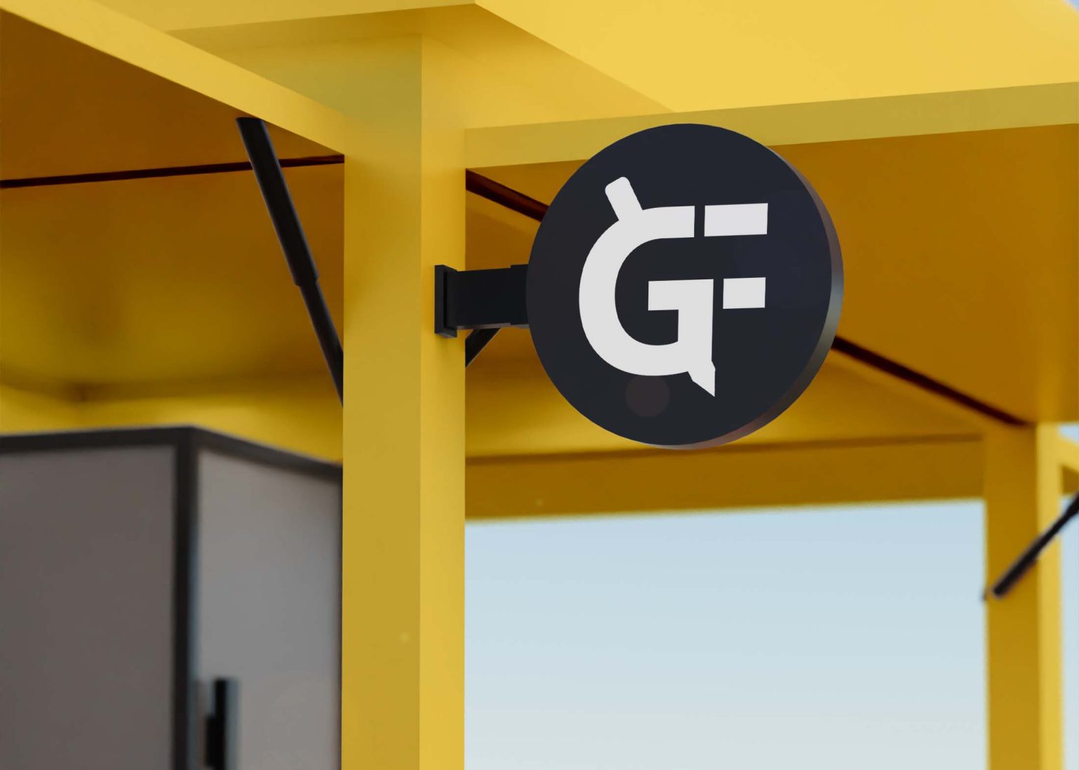Hanging Sign Logo Mockup | eyMockup