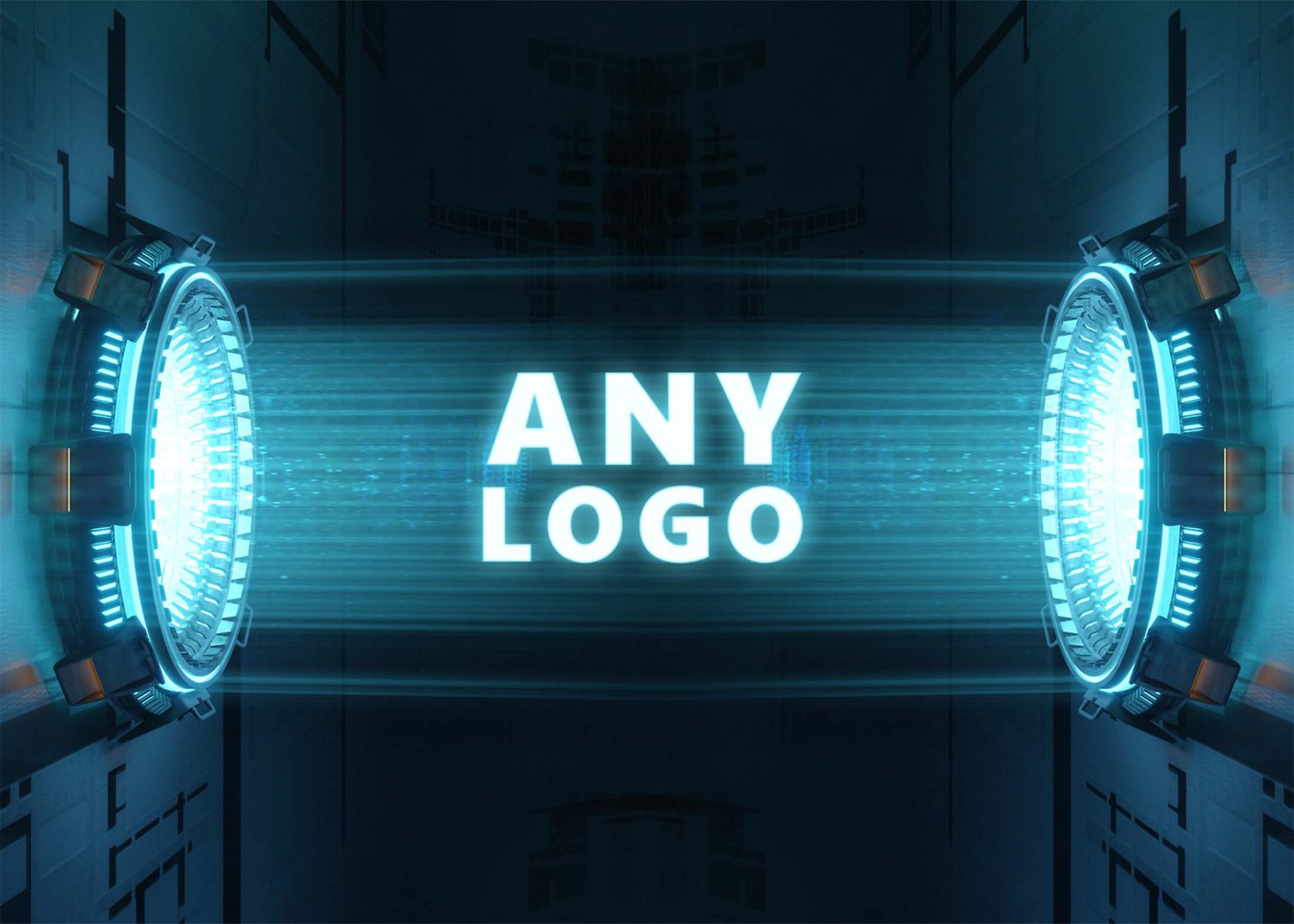 Hologram Light Logo Mockup | eyMockup