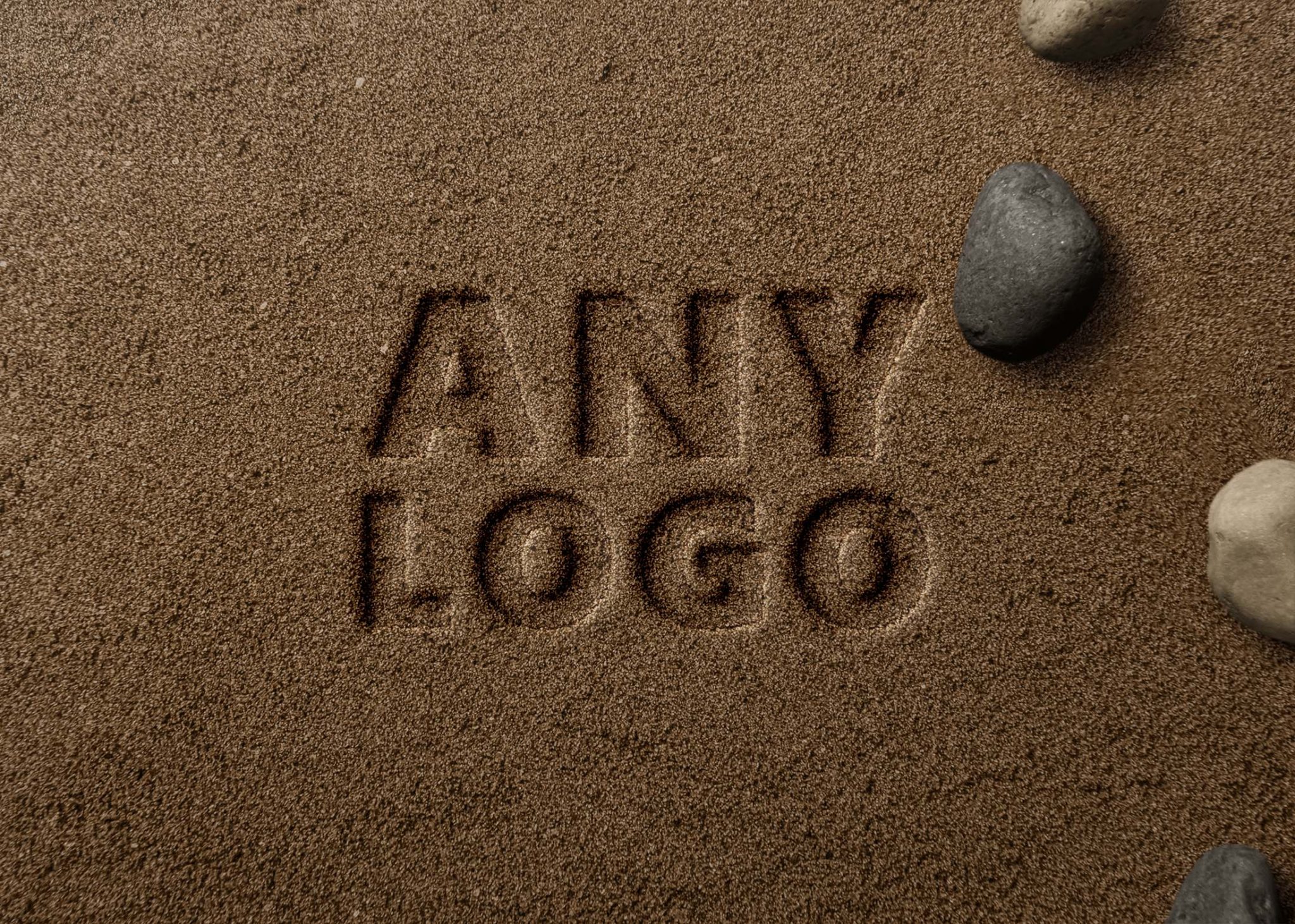Sand Debossed Logo Mockup | eyMockup