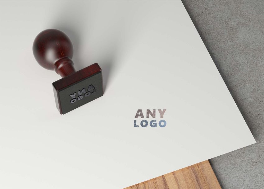 Stamp Logo Mockup | eyMockup
