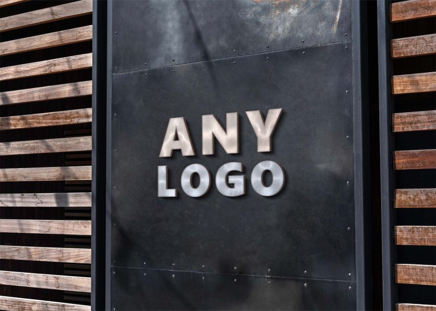 Store Front Wall Logo Mockup | eyMockup
