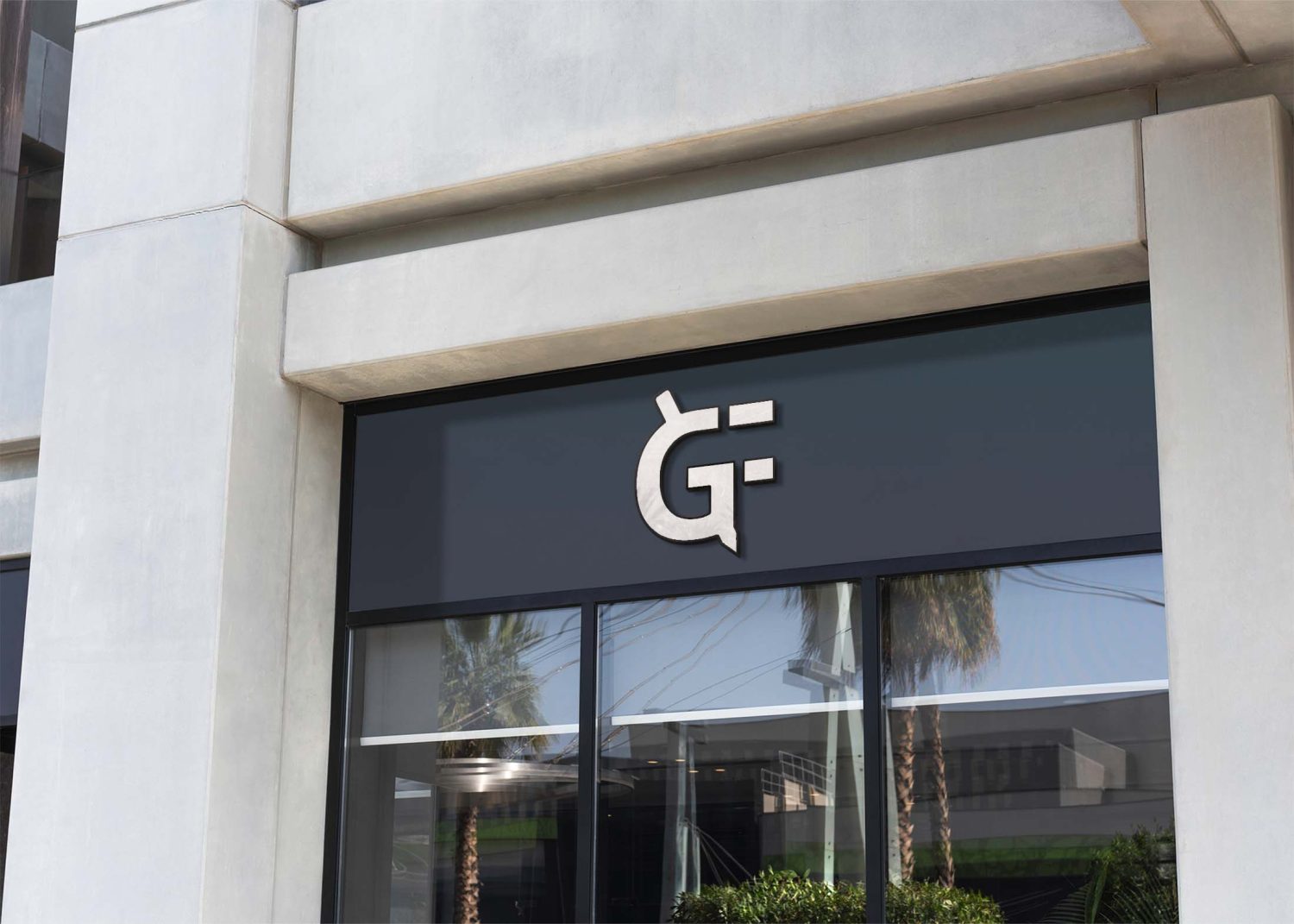 Store Front Wall Logo Mockup | eyMockup