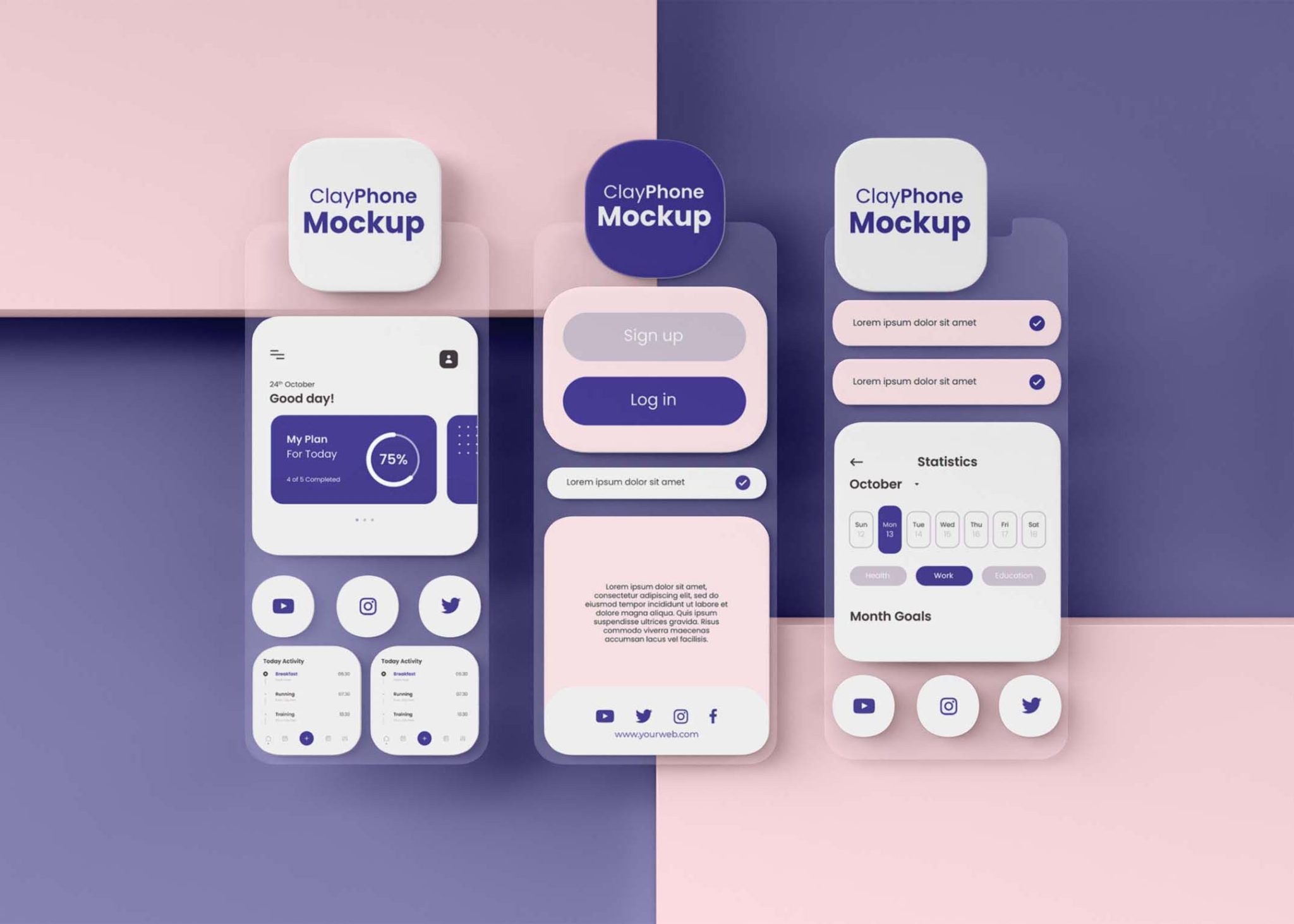 UI screen Component Mockup | eyMockup