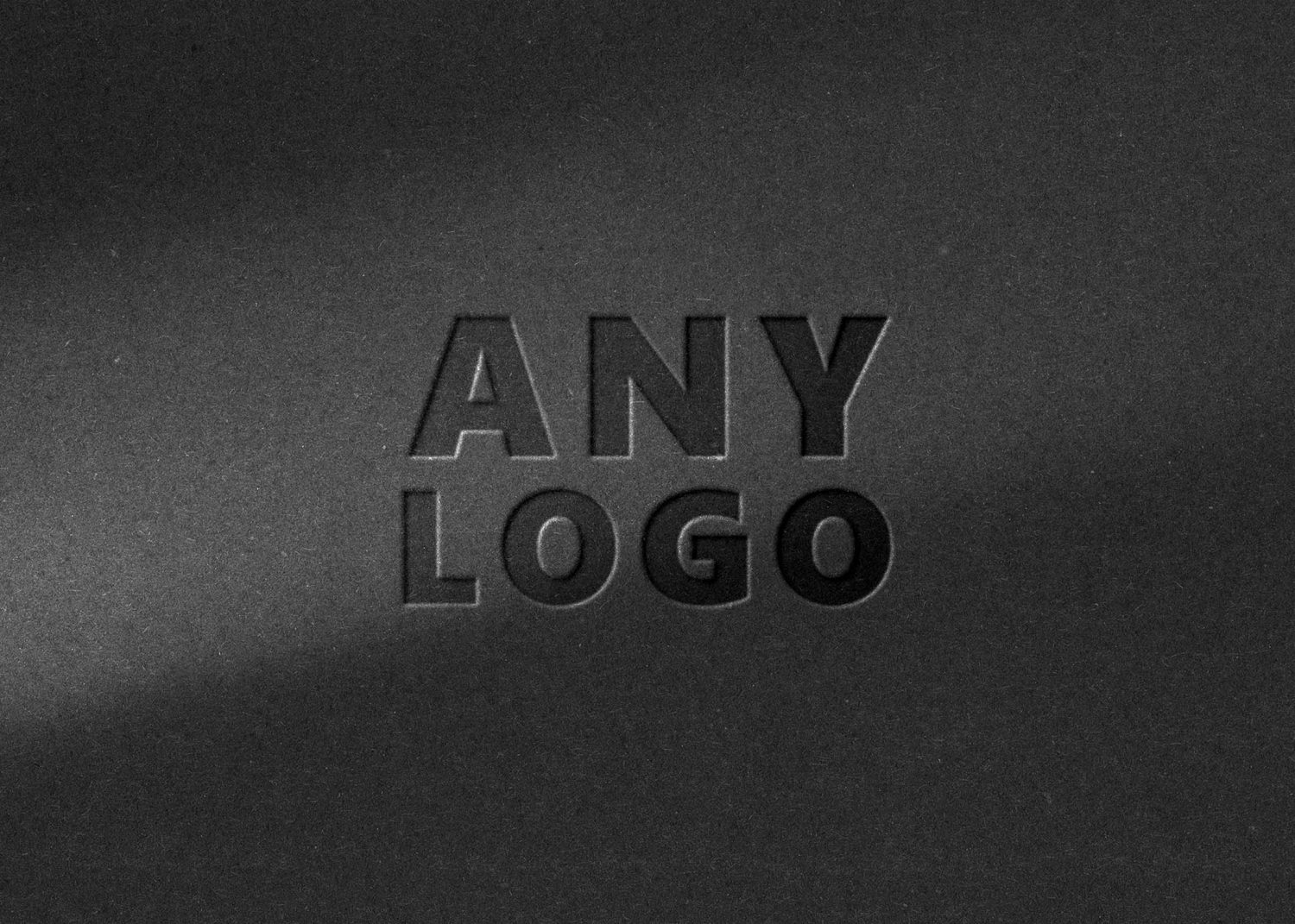 Debossed Dark Wall Logo Mockup | eyMockup