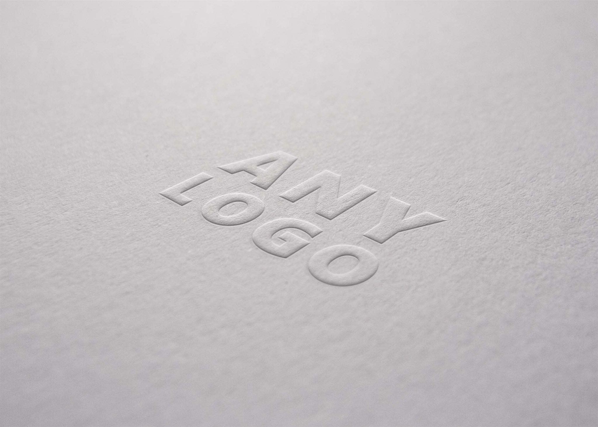 Embossed PSD Paper Logo Mockup | eyMockup