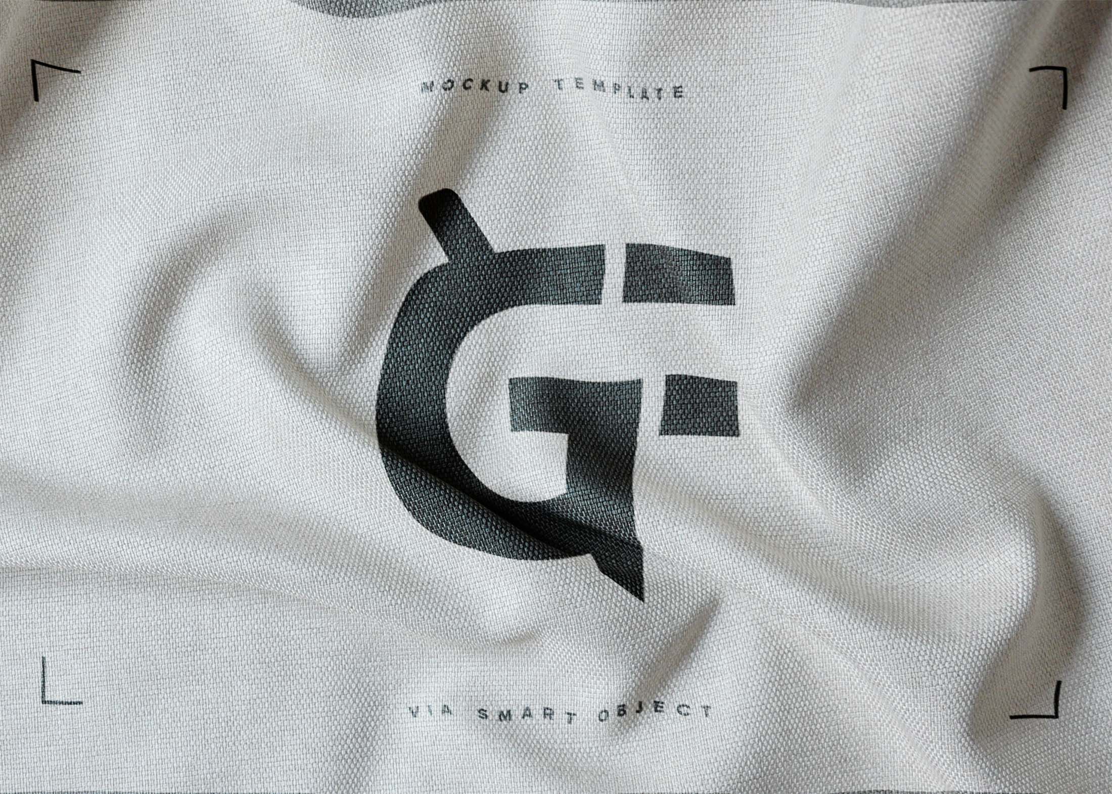Fabric Black Logo Mockup | eyMockup