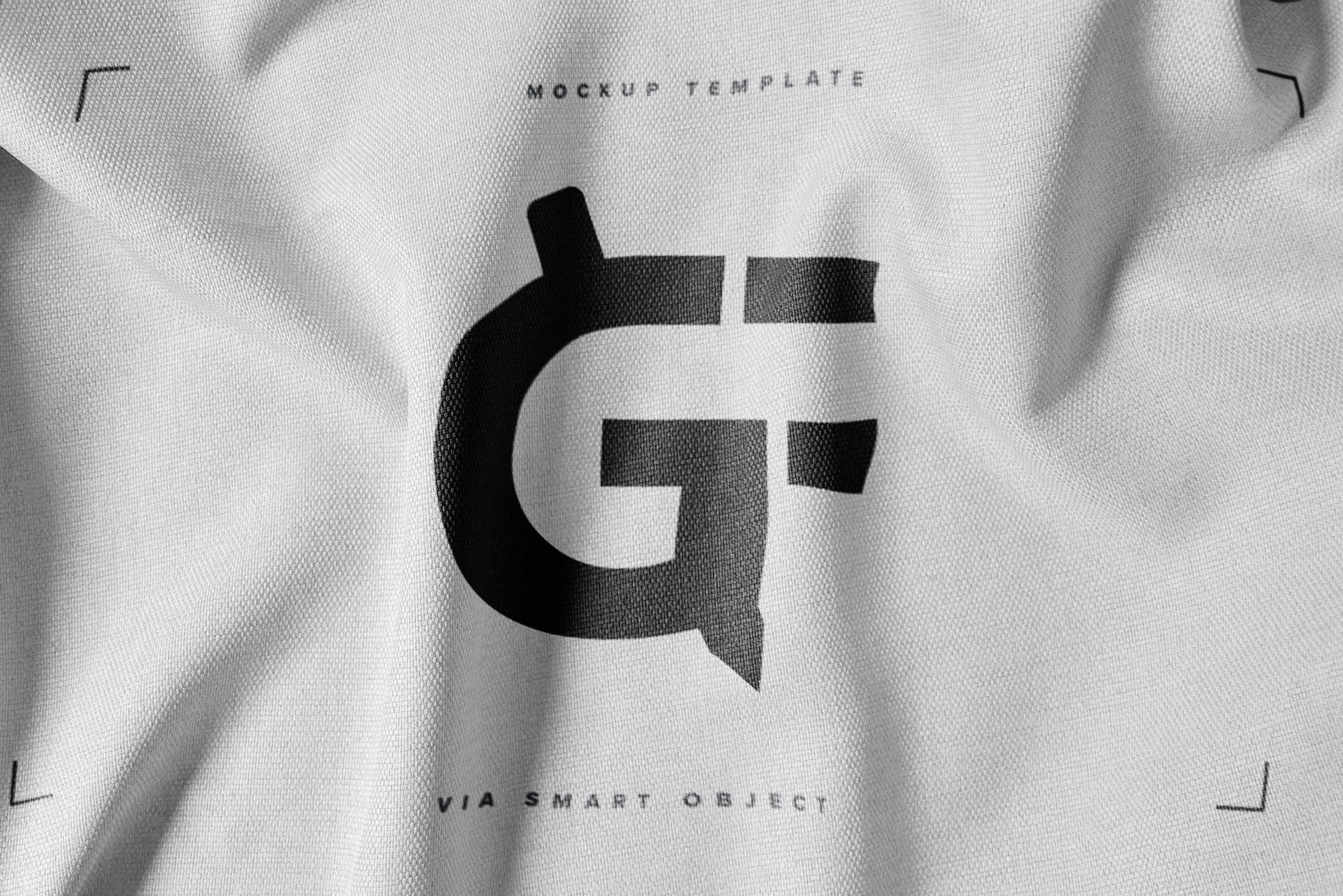 Fabric Print Logo Mockup | eyMockup