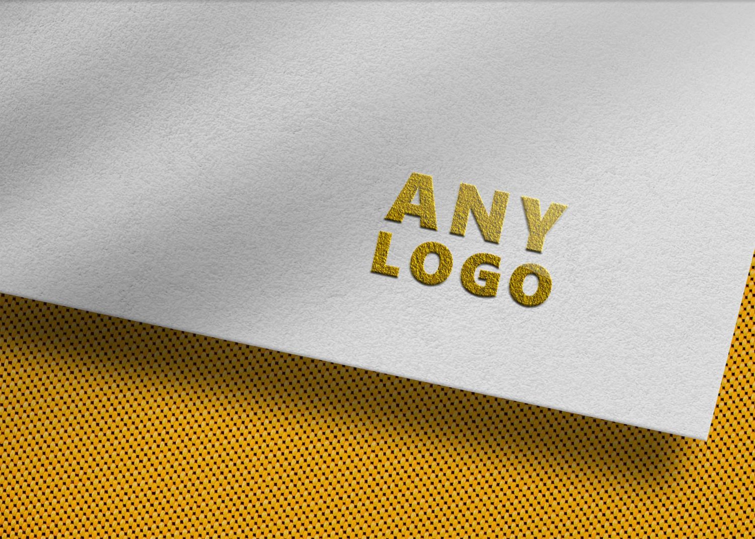 Gold Realistic Paper logo Mockup | eyMockup