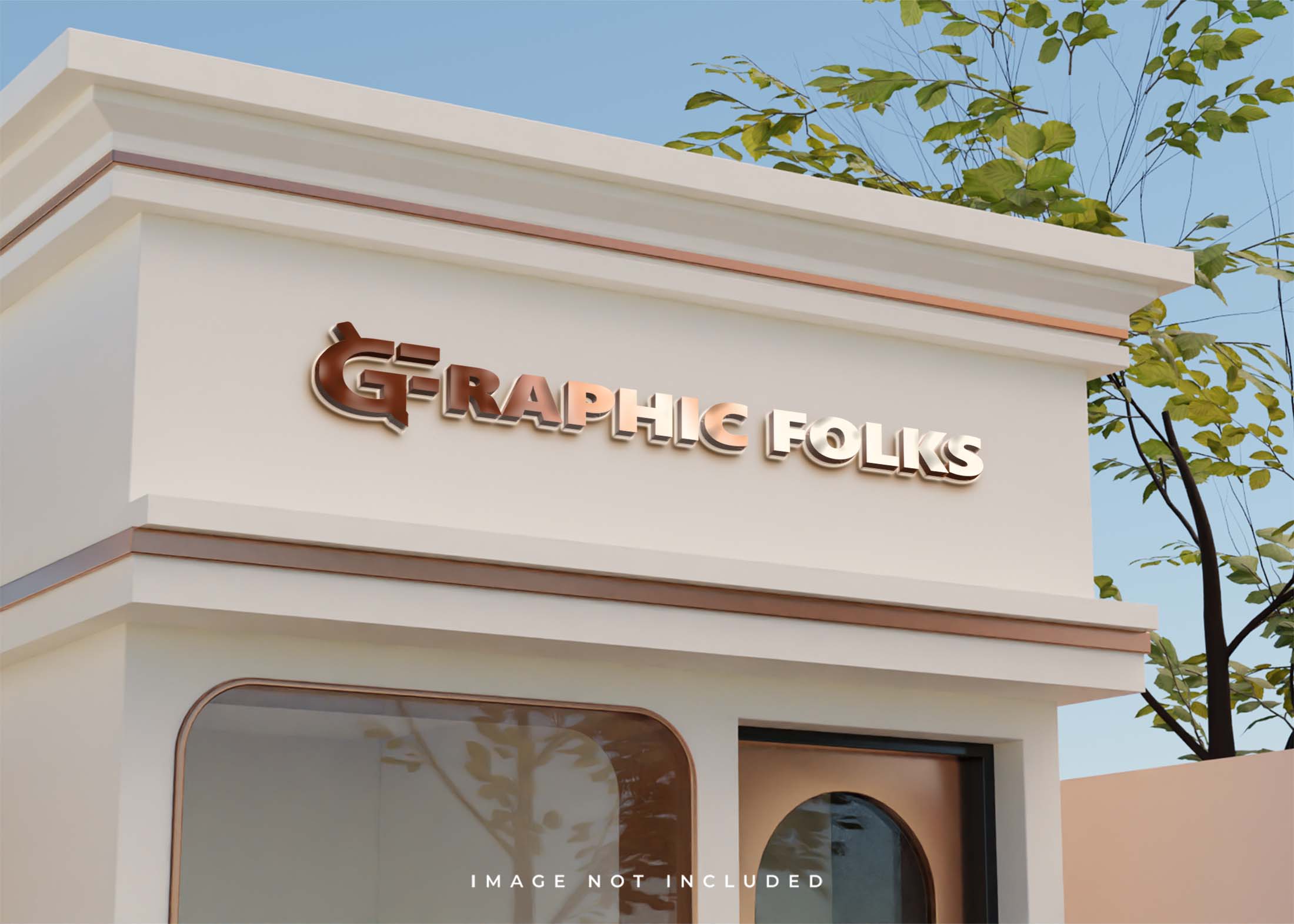 Luxury Stall Logo Mockup | eyMockup