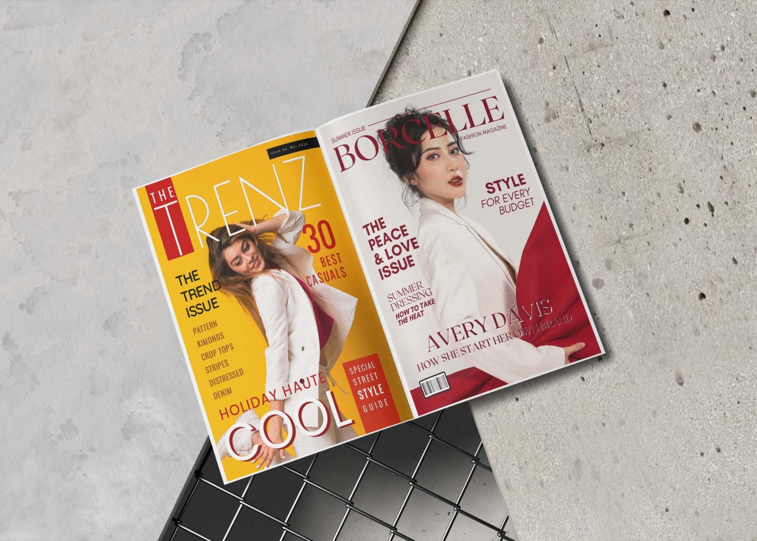 Open Magazine Mockups | eyMockup