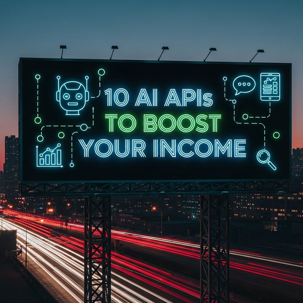 10 AI APIs to Boost Your Income