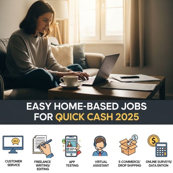 10 Easy Home-Based Jobs to Make Quick Cash in 2025