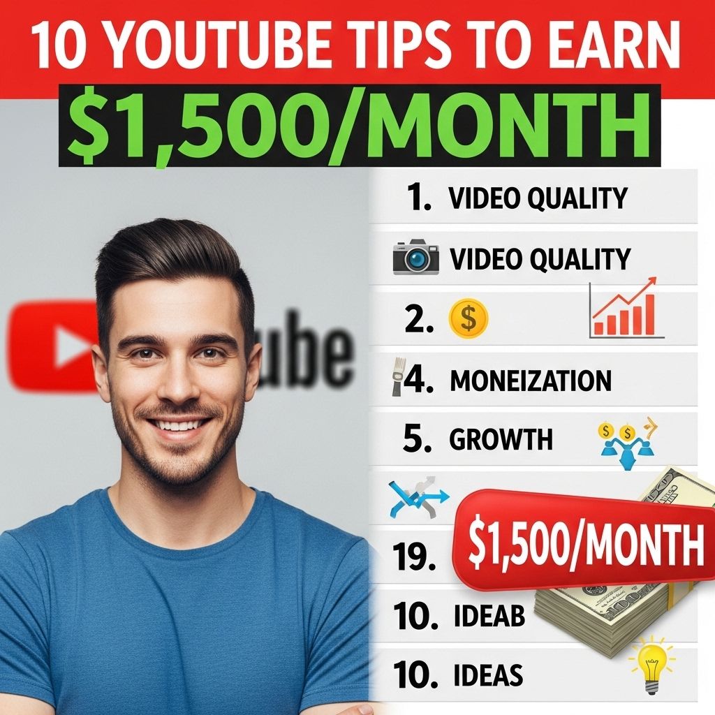 10 YouTube Tips to Earn $1,500/Month