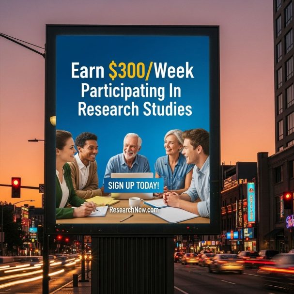 Earn $300 Weekly: Join Research Studies