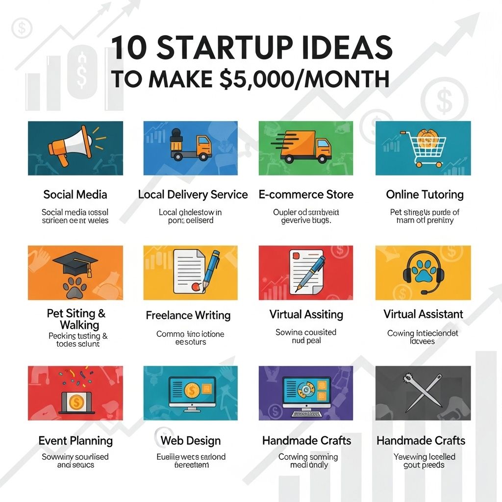 10 Profitable Startup Ideas to Earn $5,000 Monthly