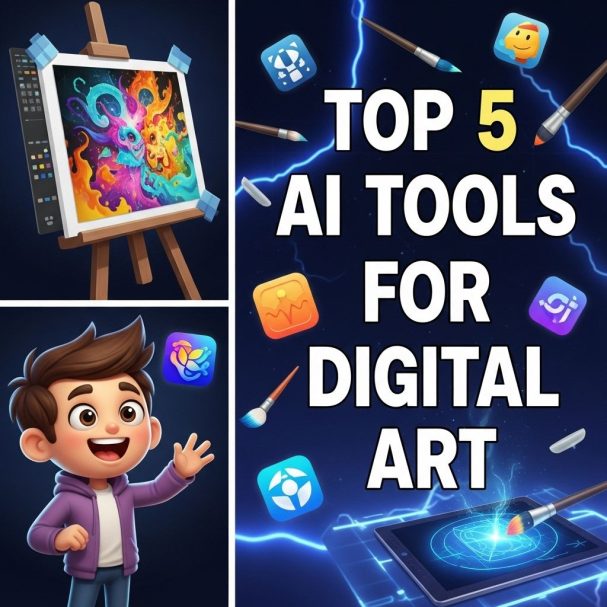 Top 5 AI Tools Transforming Digital Art